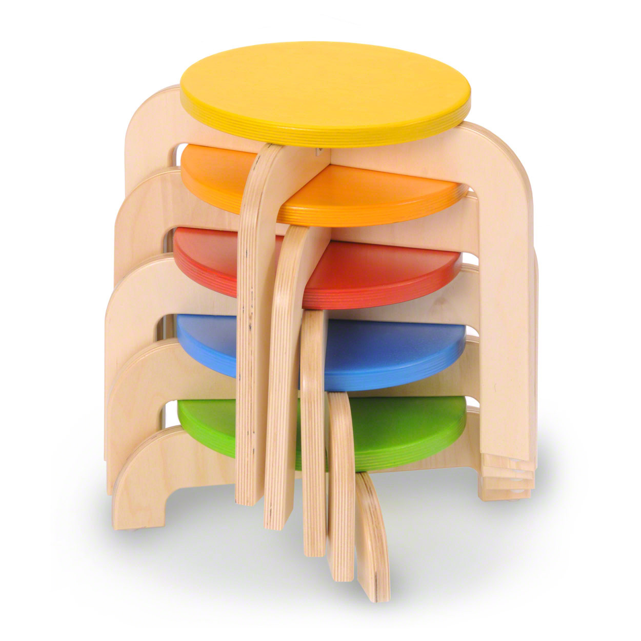 Balance stairs, colourful, 5-piece, height 10-30 cm buy online | Sport-Tec