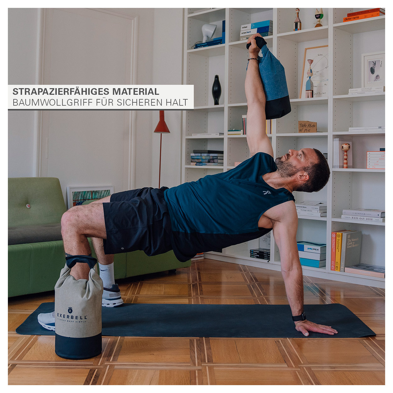 Exerbell foldable kettlebell, fillable up to 14 kg buy online | Sport-Tec