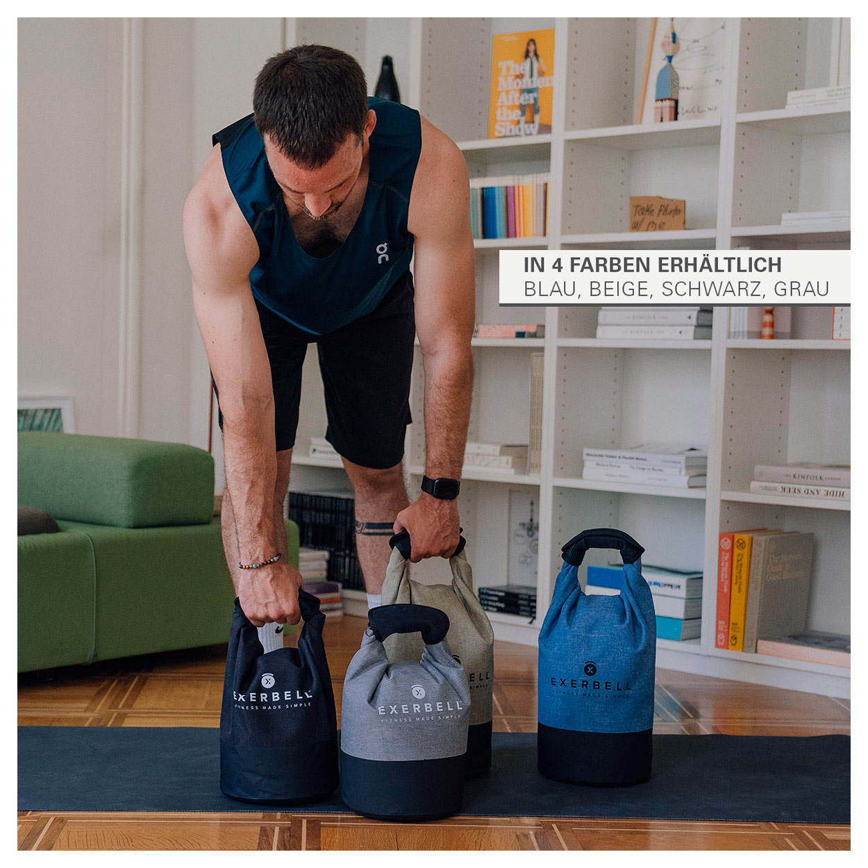 Exerbell foldable kettlebell, fillable up to 14 kg buy online | Sport-Tec