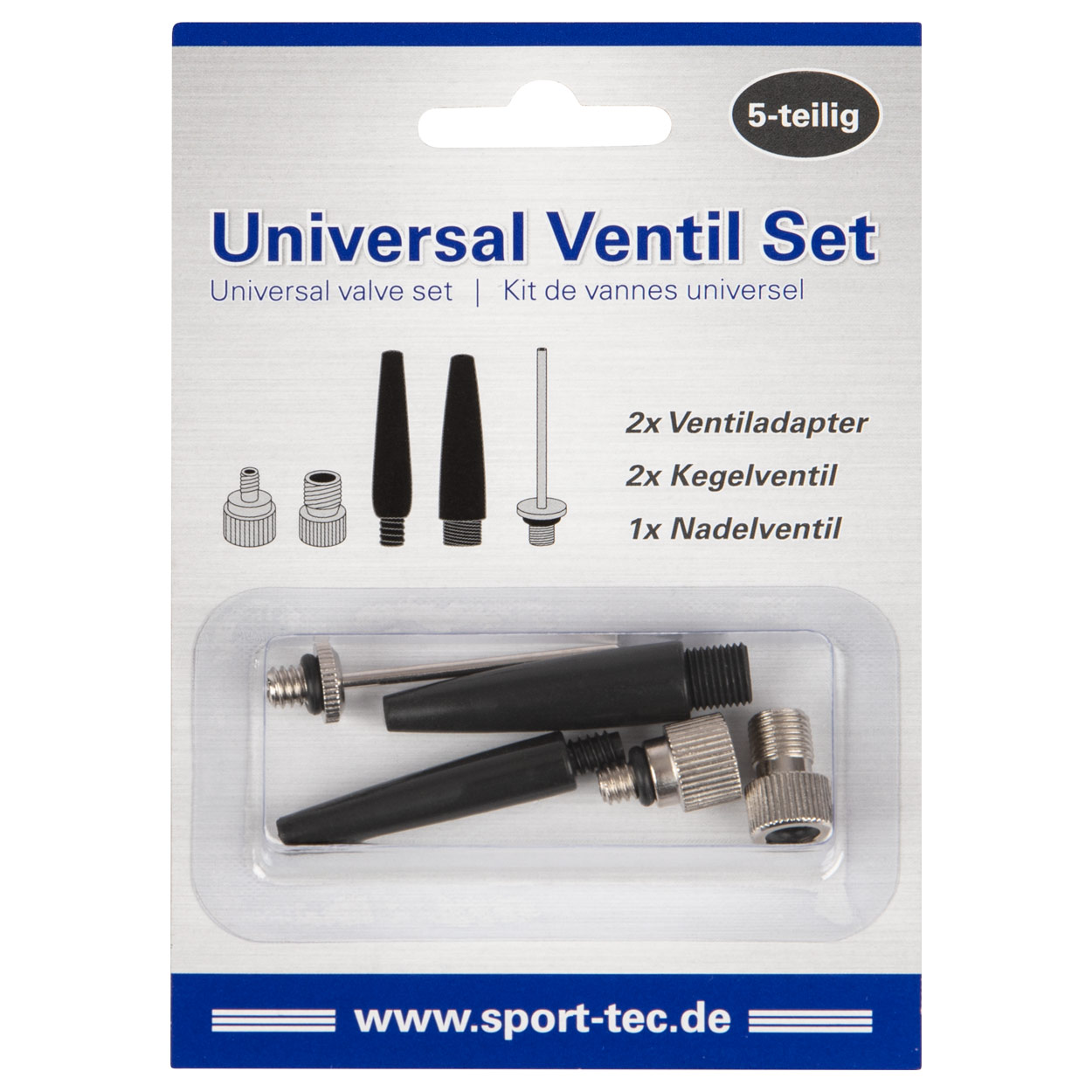 Universal valve set 5-piece, 1x needle valve, 2x cone valve, 2x valve ...