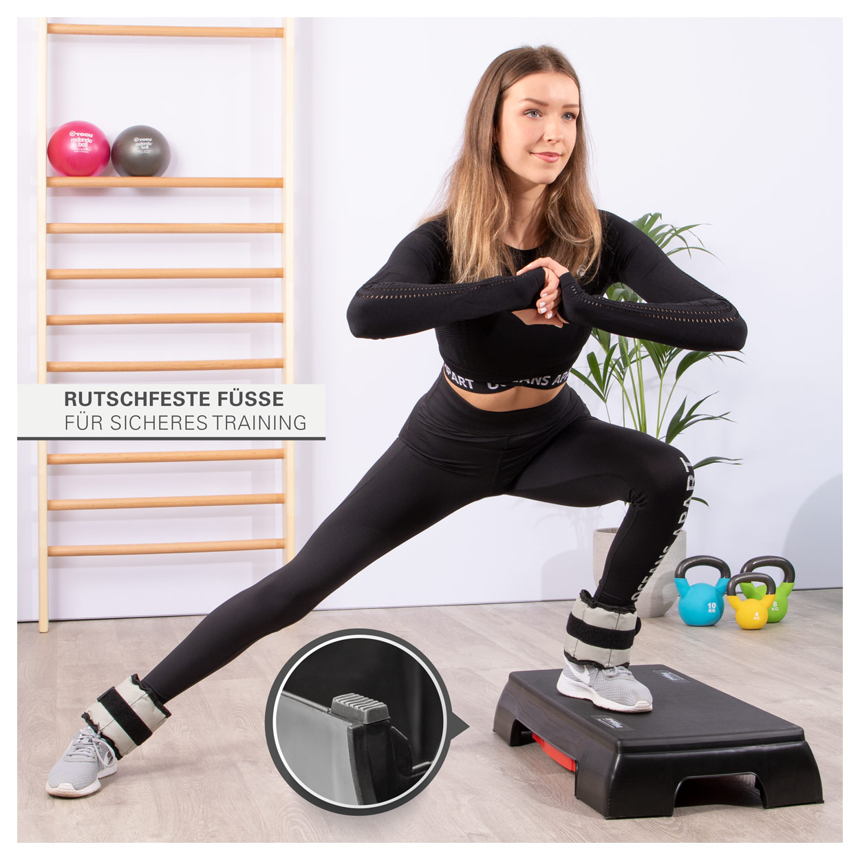 Step board, 2-way adjustable, black buy online | Sport-Tec