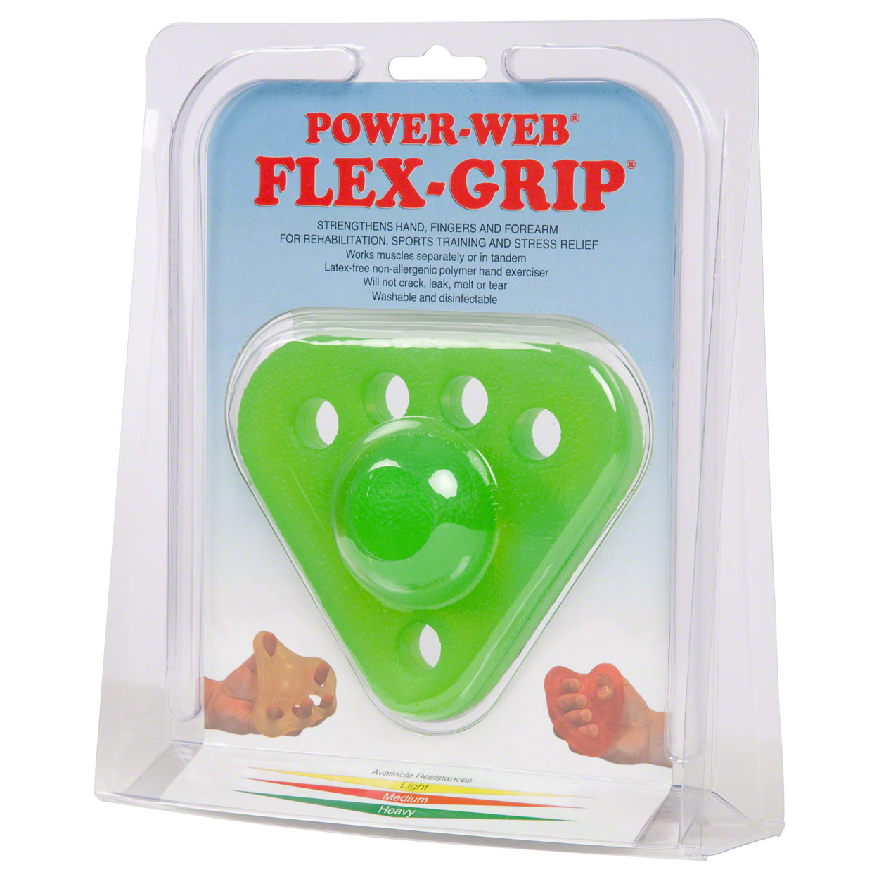 Power-Web Flex-Grip Hand exerciser, heavy, green buy online | Sport-Tec
