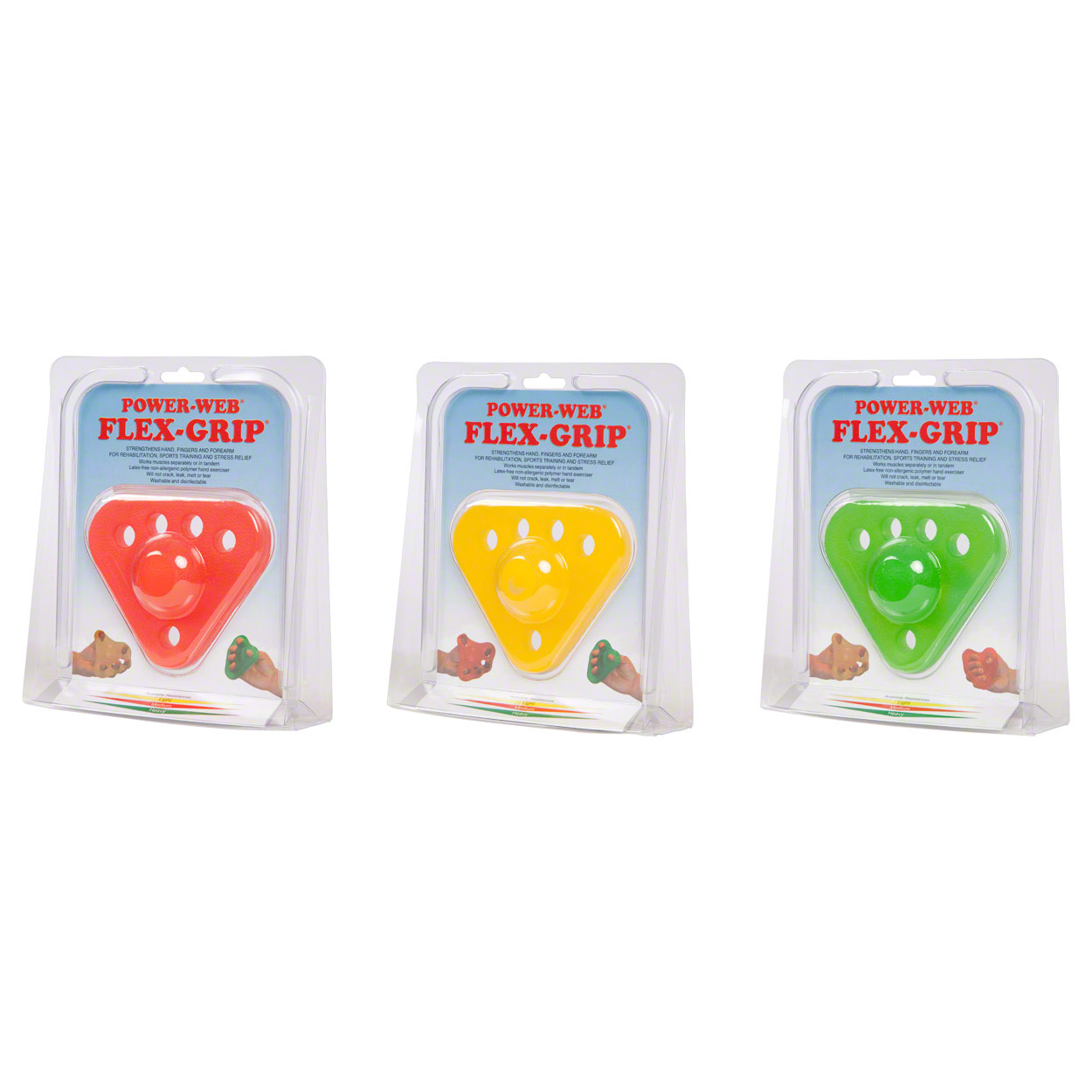 Power-Web Flex-Grip Hand exerciser, set of 3 buy online | Sport-Tec