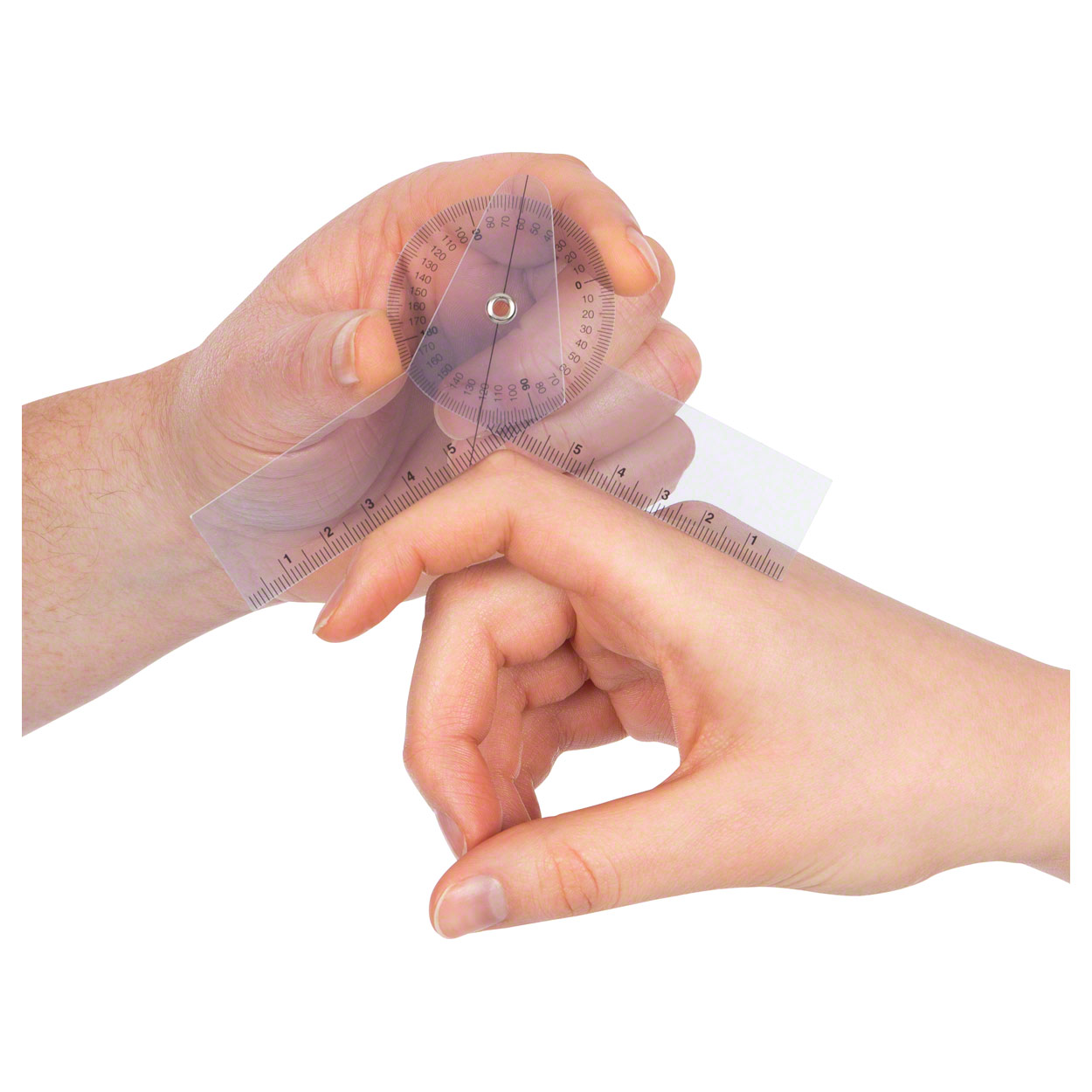 Finger protractor, leg length 8 cm, transparent buy online | Sport-Tec