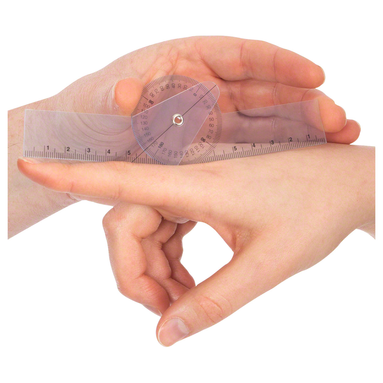 Finger protractor, leg length 8 cm, transparent buy online | Sport-Tec