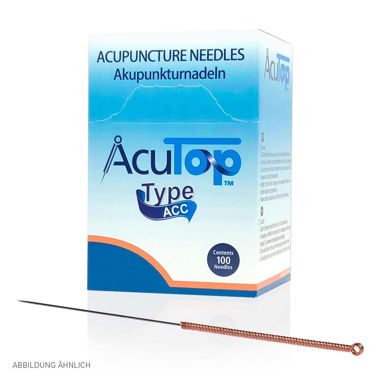 Acupuncture needles with copper spiral handle, 0.22 x 25 mm - buy ...