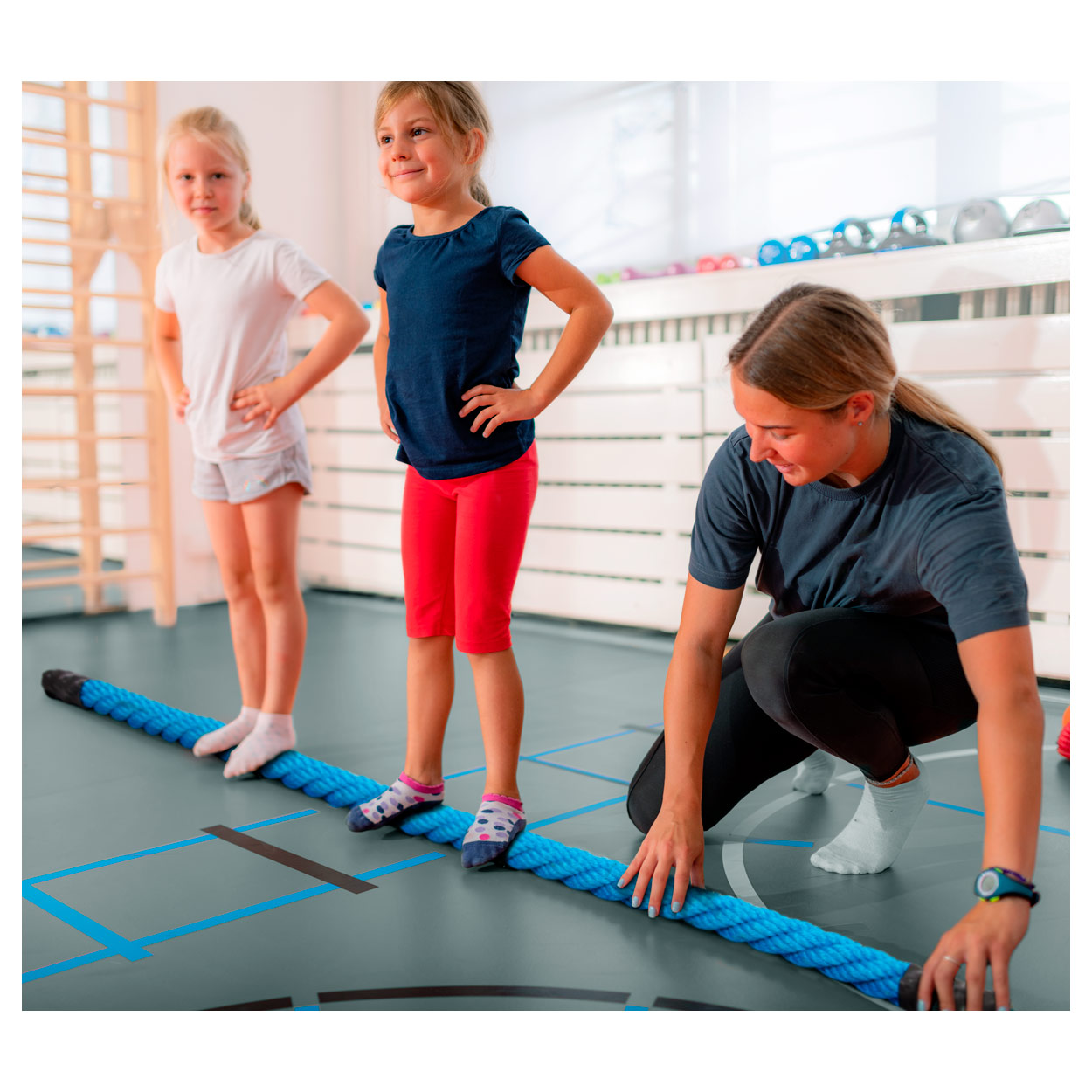 Balancing rope made of plastic, Ø 7 cm x 200 cm, blue - buy online ...