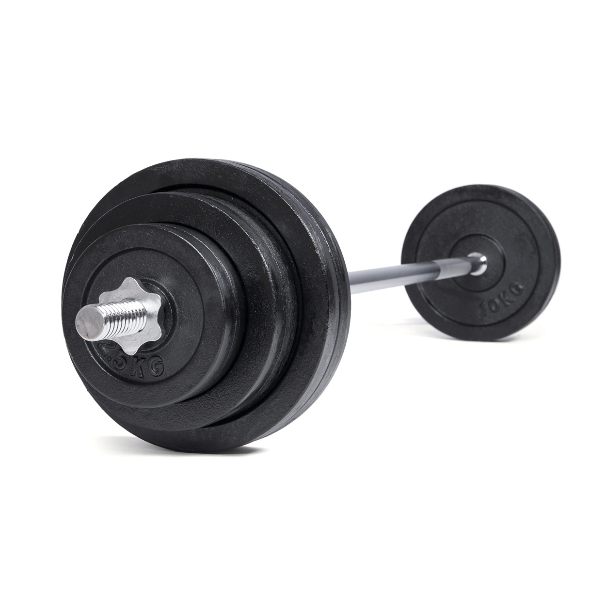 Barbell set, 80 kg, 4 x 10 kg 4x 5 kg, 4x 2.5 kg, 13-pcs. - buy online ...