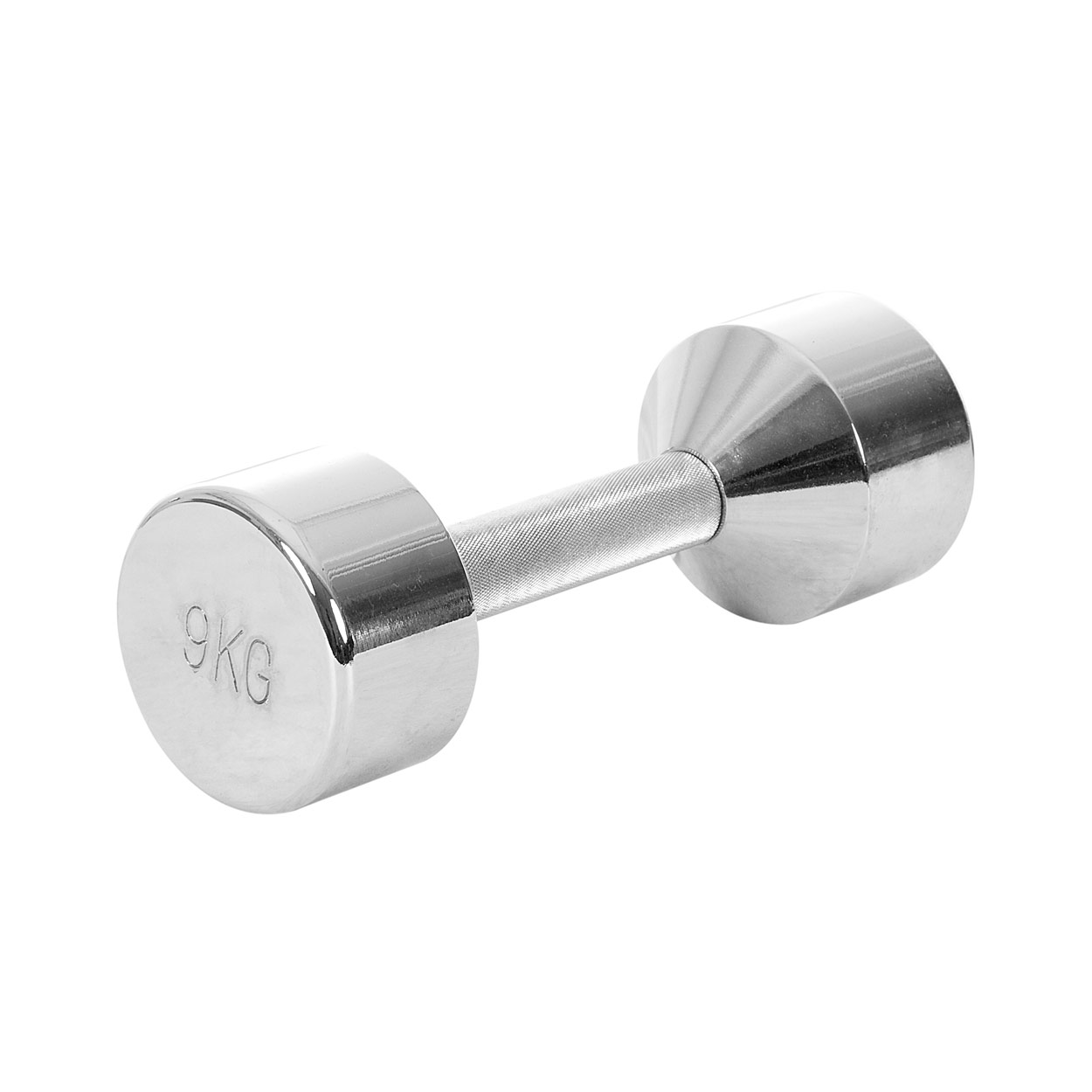 Chrome dumbbell massive, 9 kg, one piece - buy online | Sport-Tec