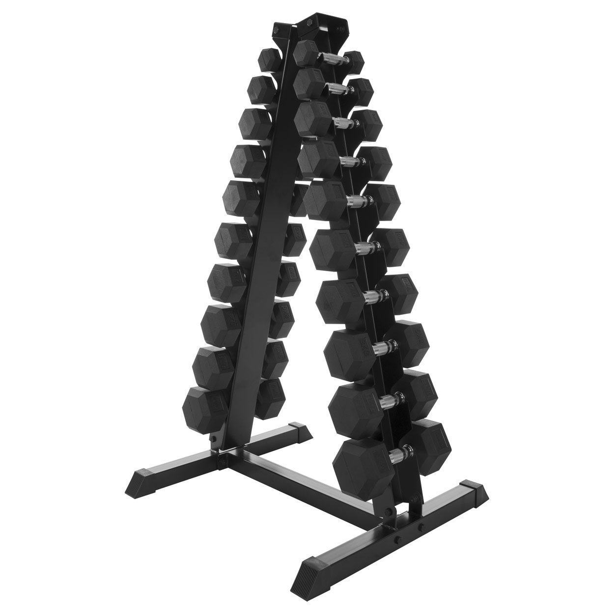 Dumbbell Stand Set with 10 pairs of dumbbells, 1-10 kg, LxWxH 74x62x128 ...