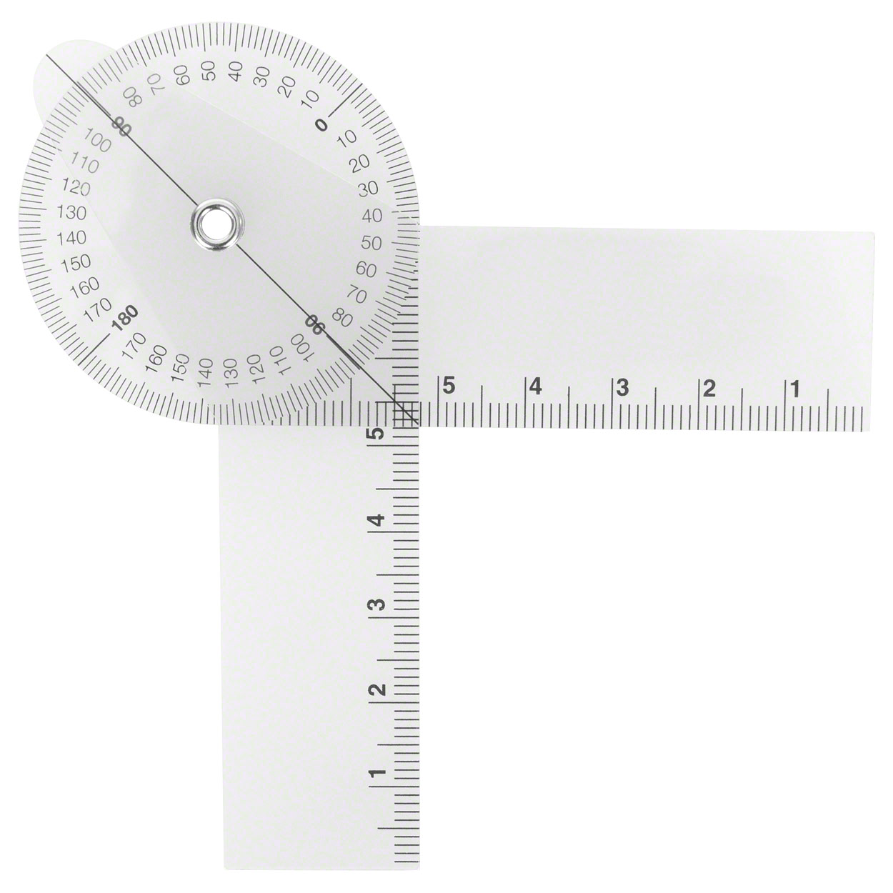 Finger protractor, leg length 8 cm, transparent buy online | Sport-Tec