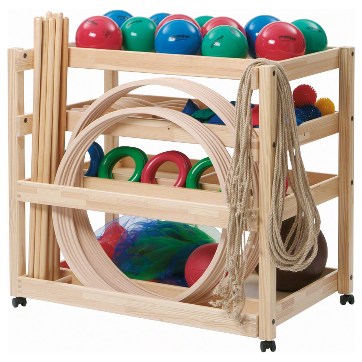 Gymnastics equipment trolleys exclusive set, 107 pieces