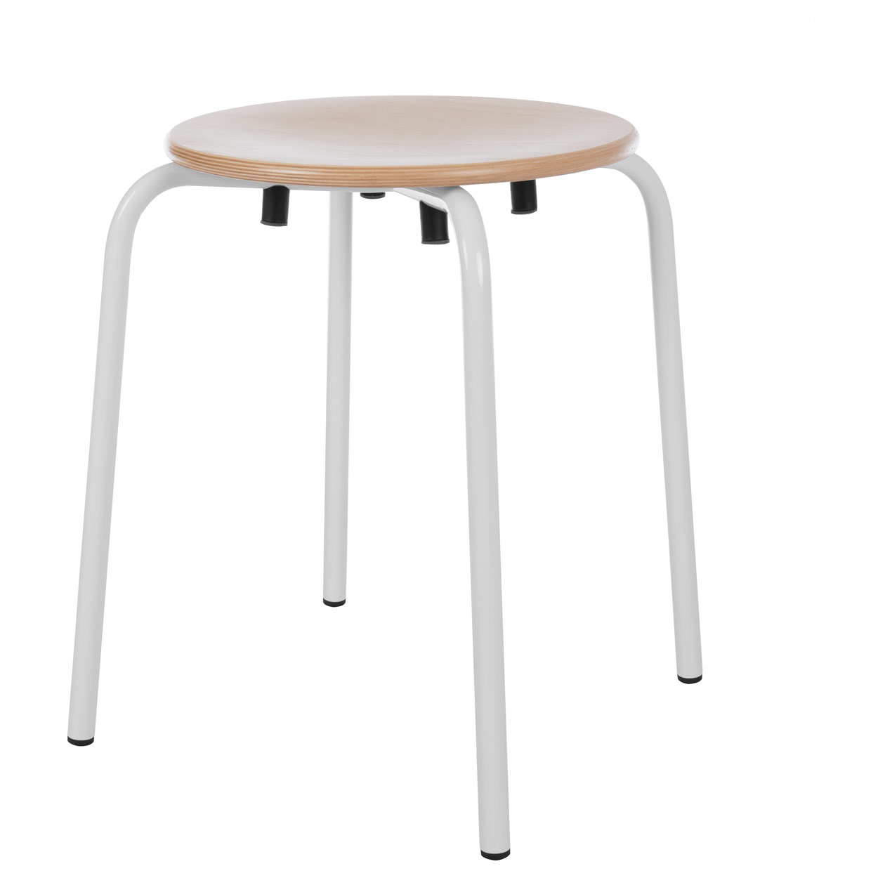 Gymnastics stool standard with wood seat, Ø 35 cm