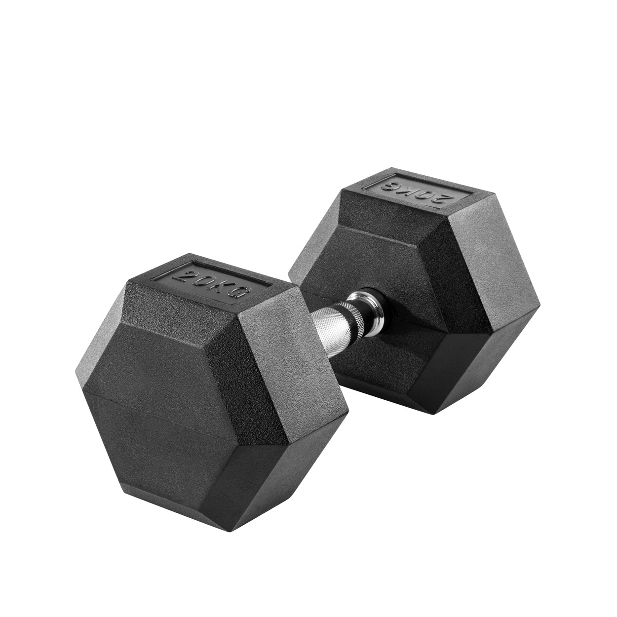 Hex rubber compact dumbbell, 20 kg, piece - buy online | Sport-Tec