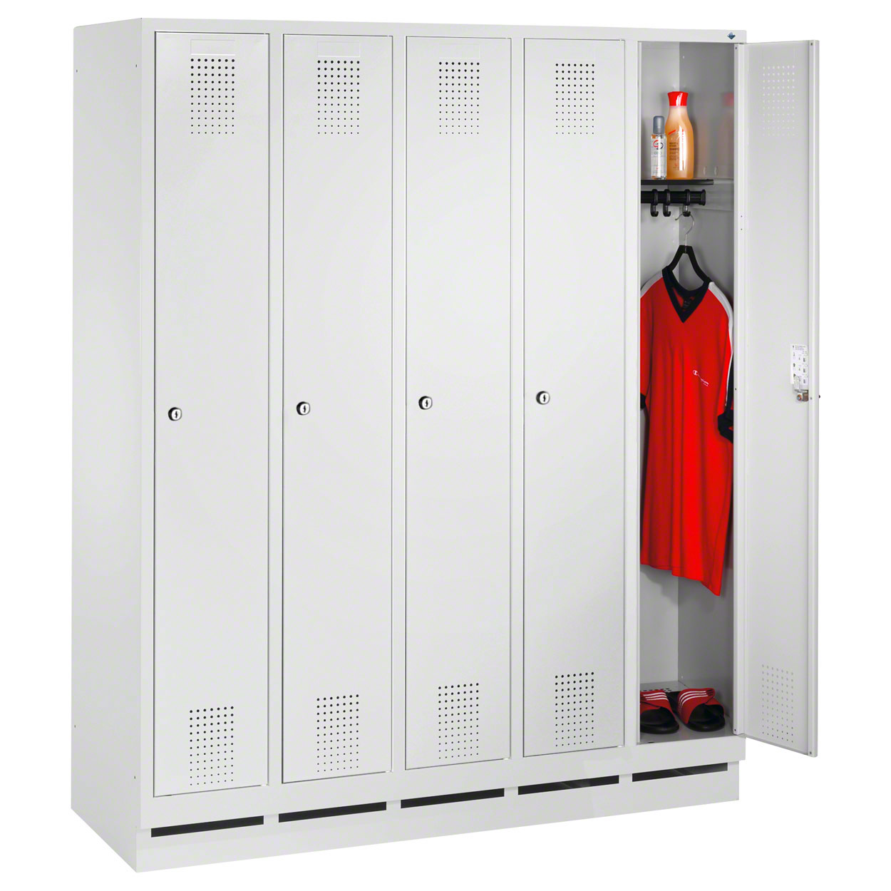 Locker cabinet with 5 compartments, compartment width 30 cm - buy ...