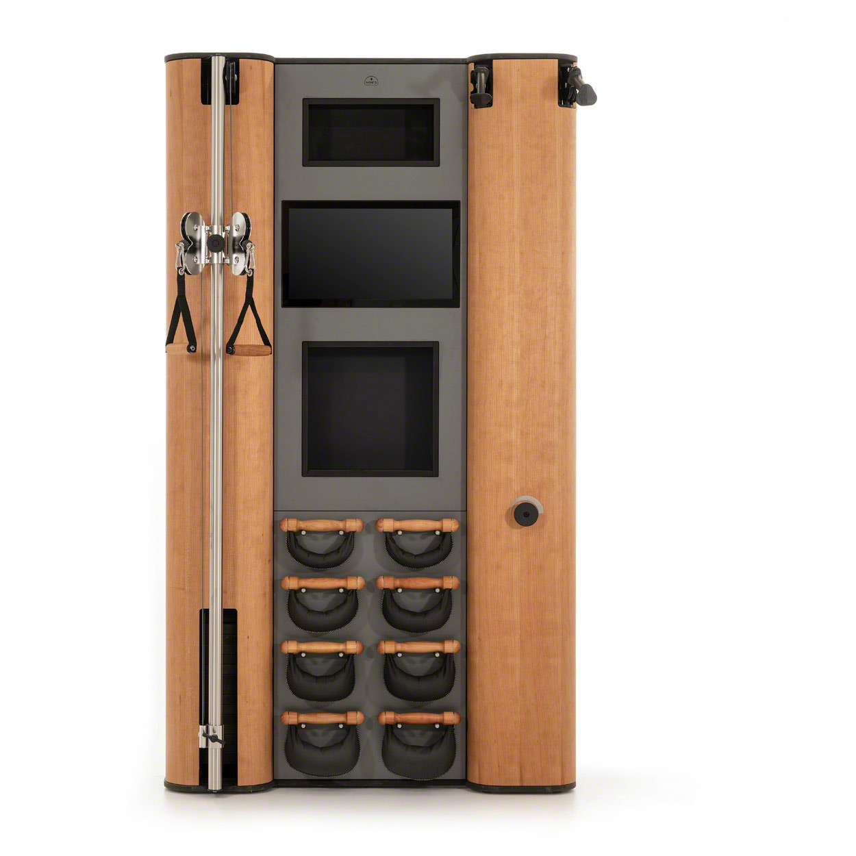 NOHrD Wall Compact, pulley, ski trainer, 8 swing dumbbells, cherry ...