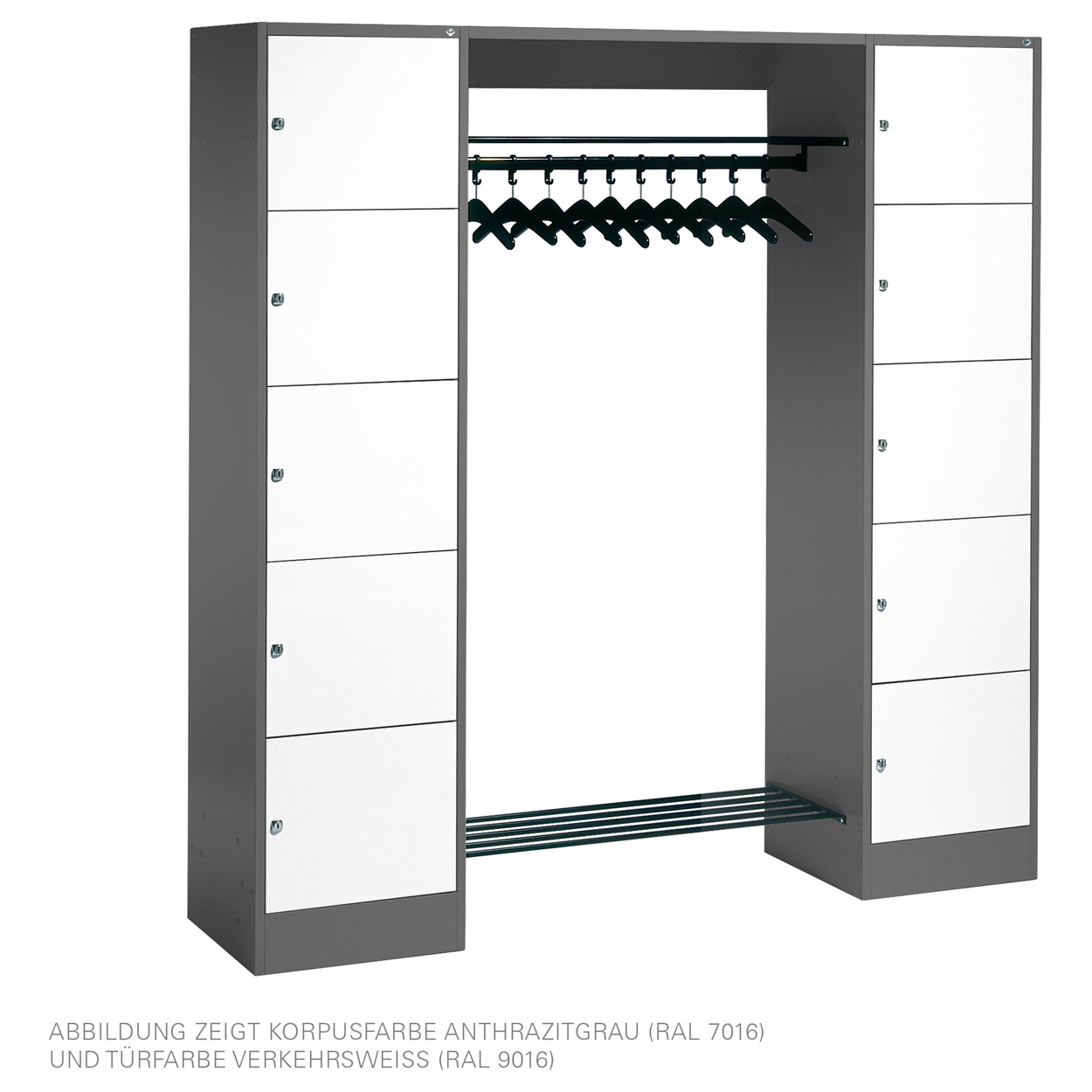 Open wardrobe for 10 people, large drawers - buy online | Sport-Tec