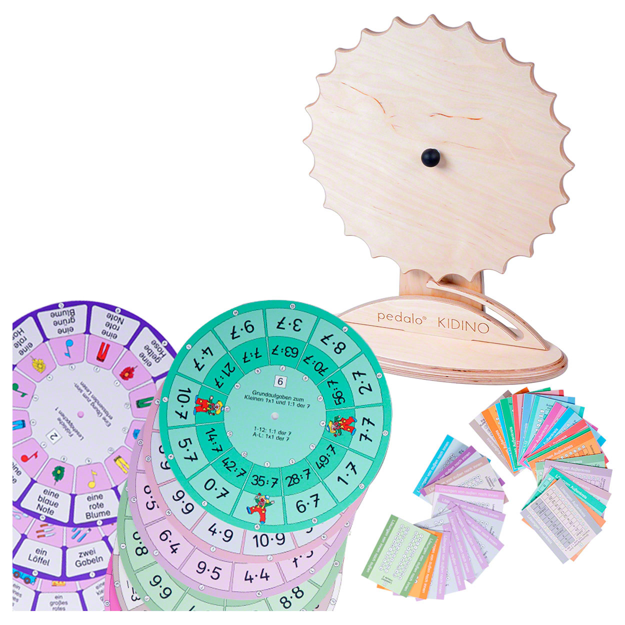 Pedalo Kidino learning wheel basic set incl. reading set and arithmetic ...