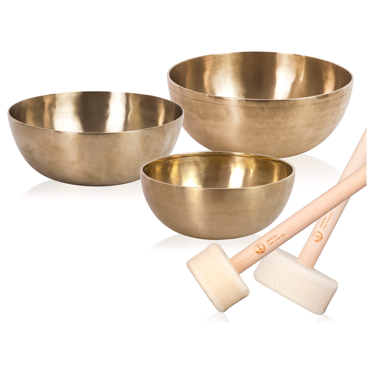 Peter Hess singing bowls-set large, 3 cups + 2 mallets - buy online ...