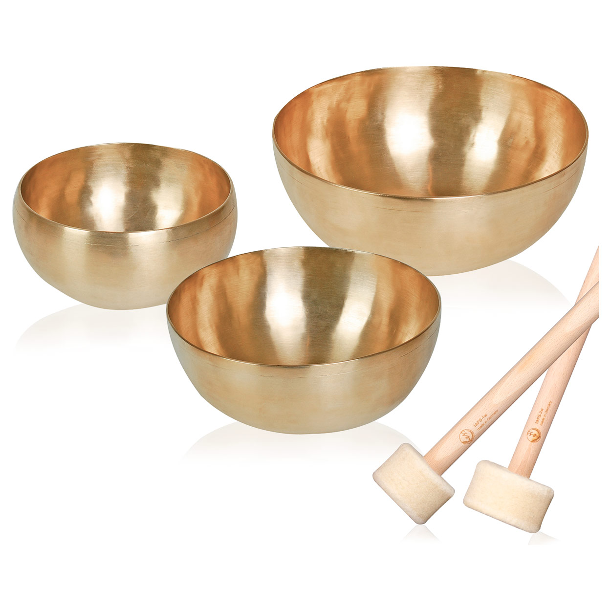 Peter Hess singing bowls-set small, 3 cups + 2 mallets - buy online ...