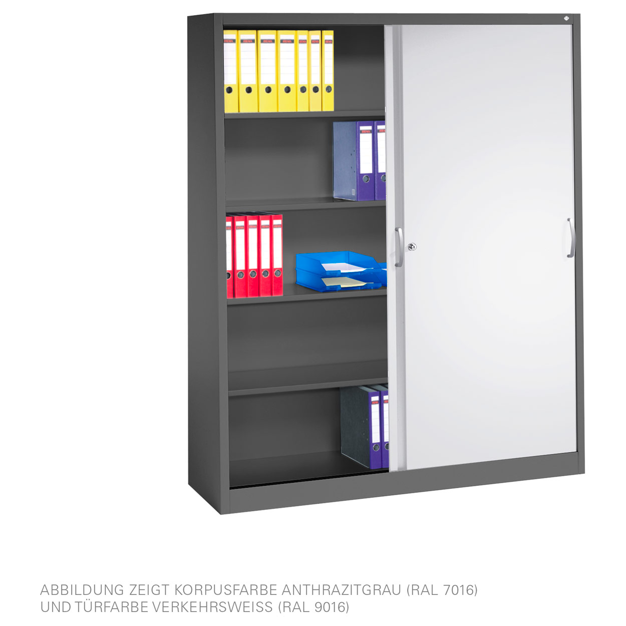Slide door cupboard, HxWxD 195x160x50 cm