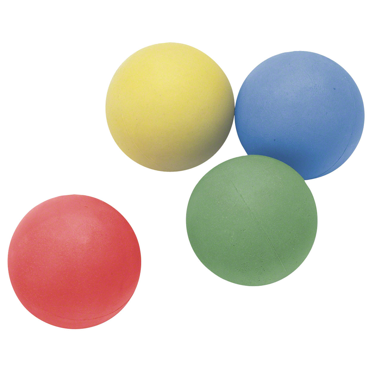 Sponge rubber ball, set of 4: ø 62 mm, blue, green, red, yellow - buy ...