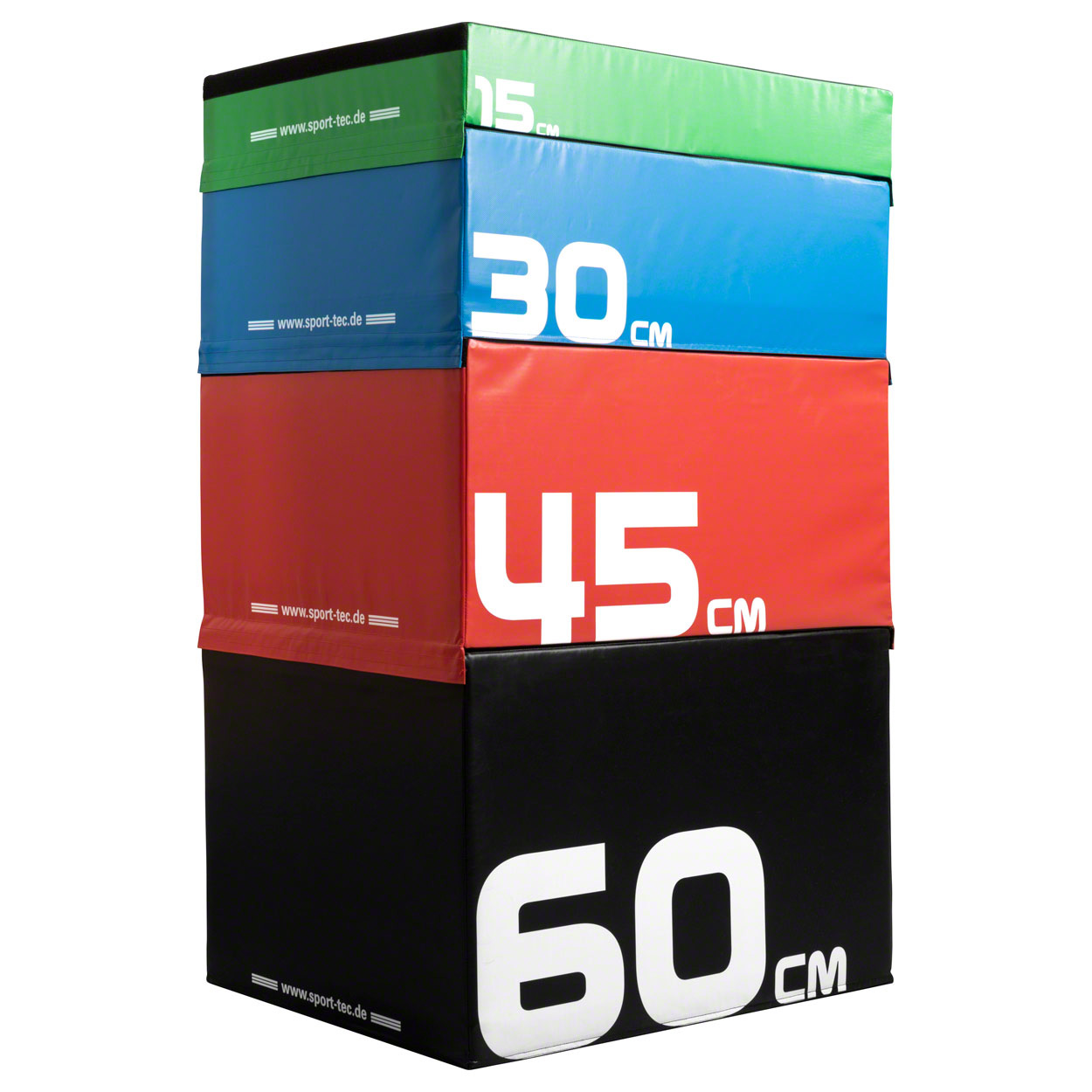 Sport-Tec Jumping Trainer Soft Plyo Box Set, 4 pcs, stackable, 15-60 cm