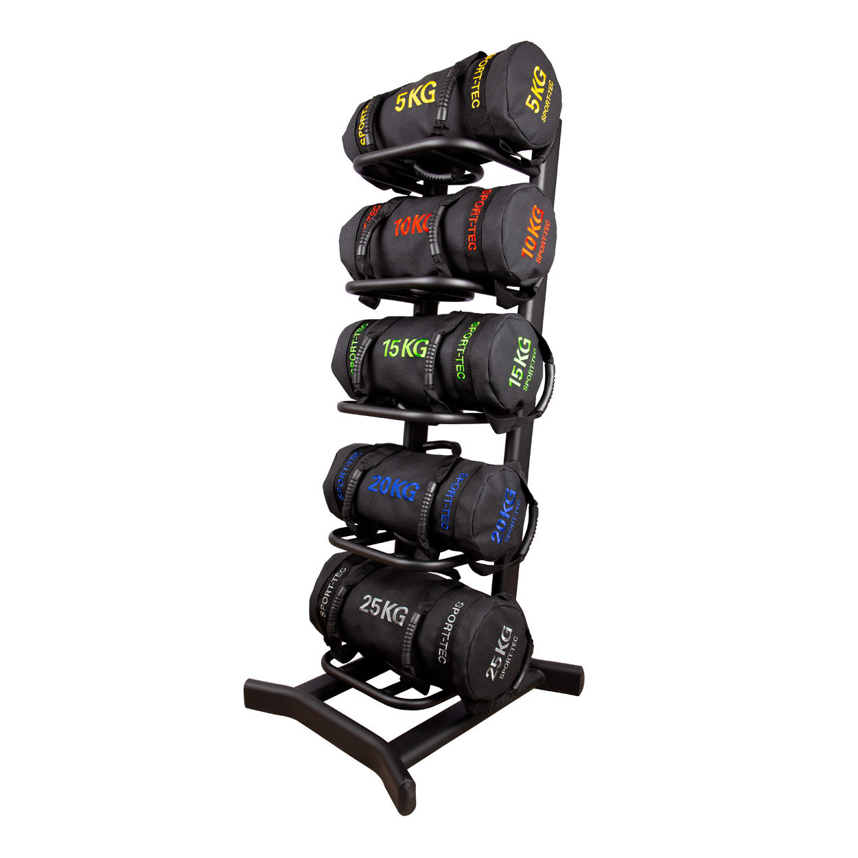 Sport-Tec Powerbag Set Robusta, 5-25 kg, 5 pieces with storage rack