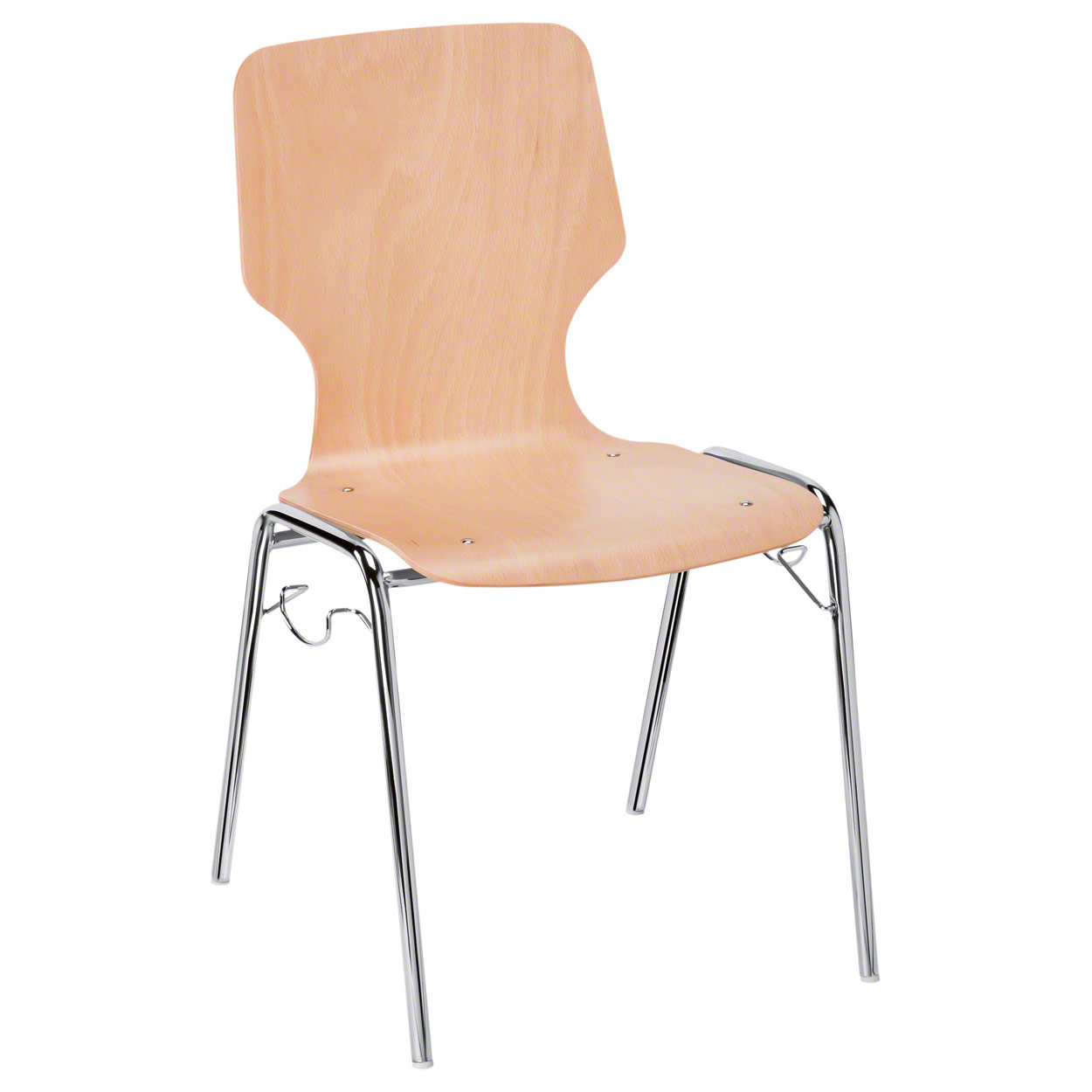 Stacking chair beech without padding
