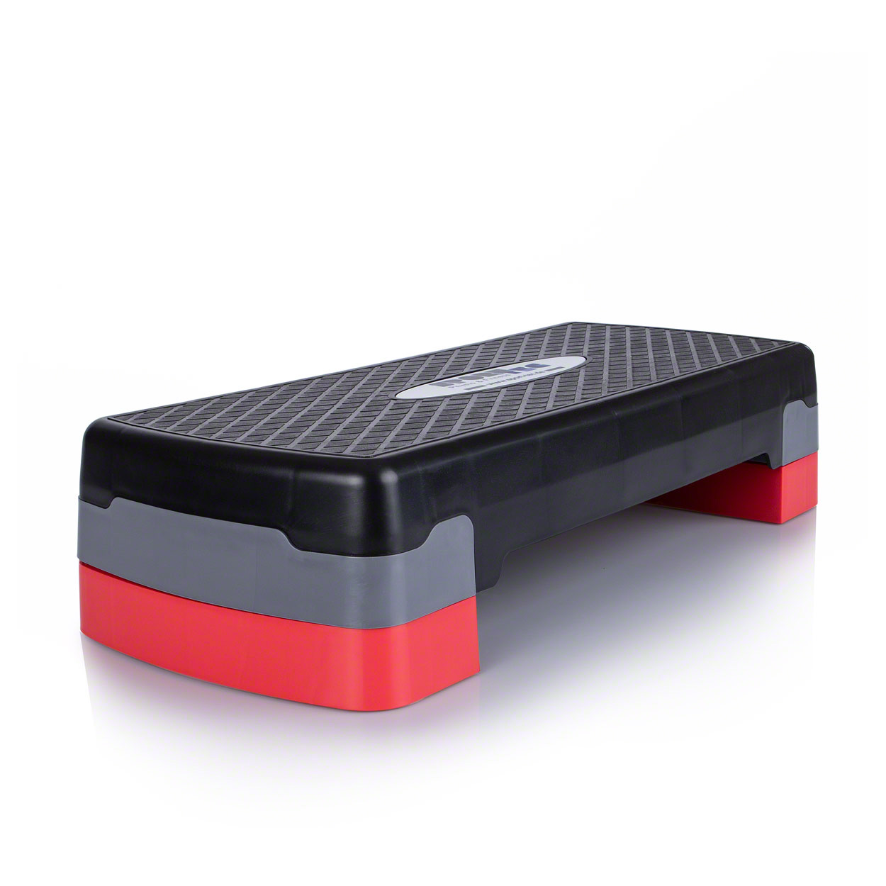 Step board height adjustable, black LxWxH 68x28x10/15 cm