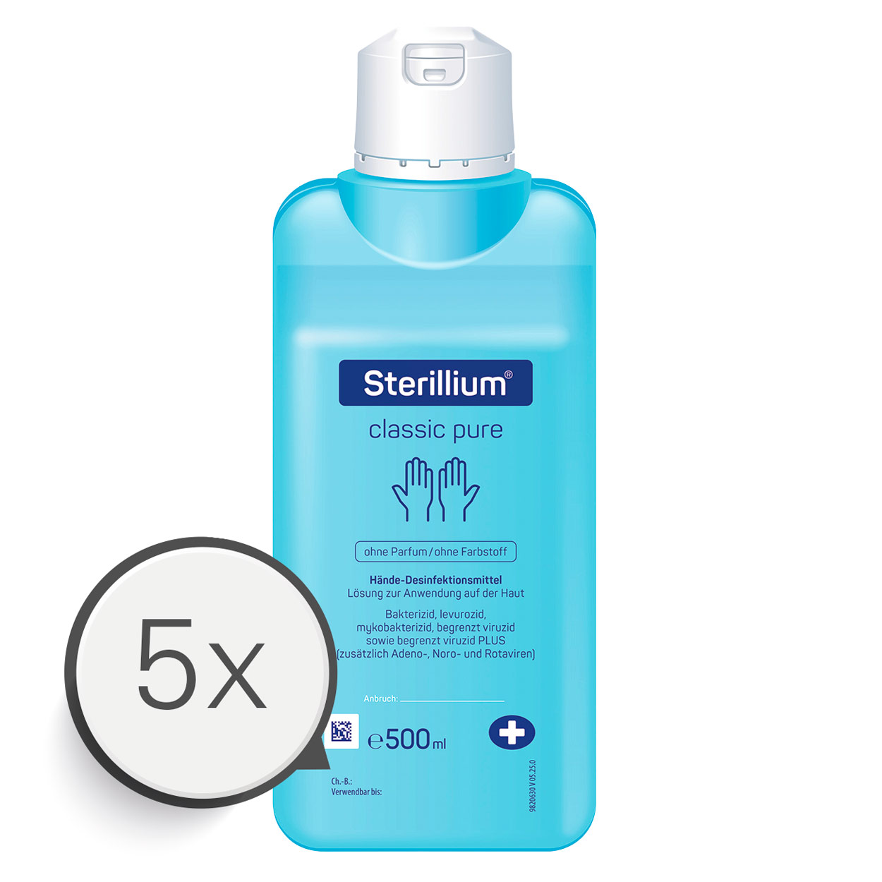 Sterillium Classic Pure, hand disinfectant, 500 ml