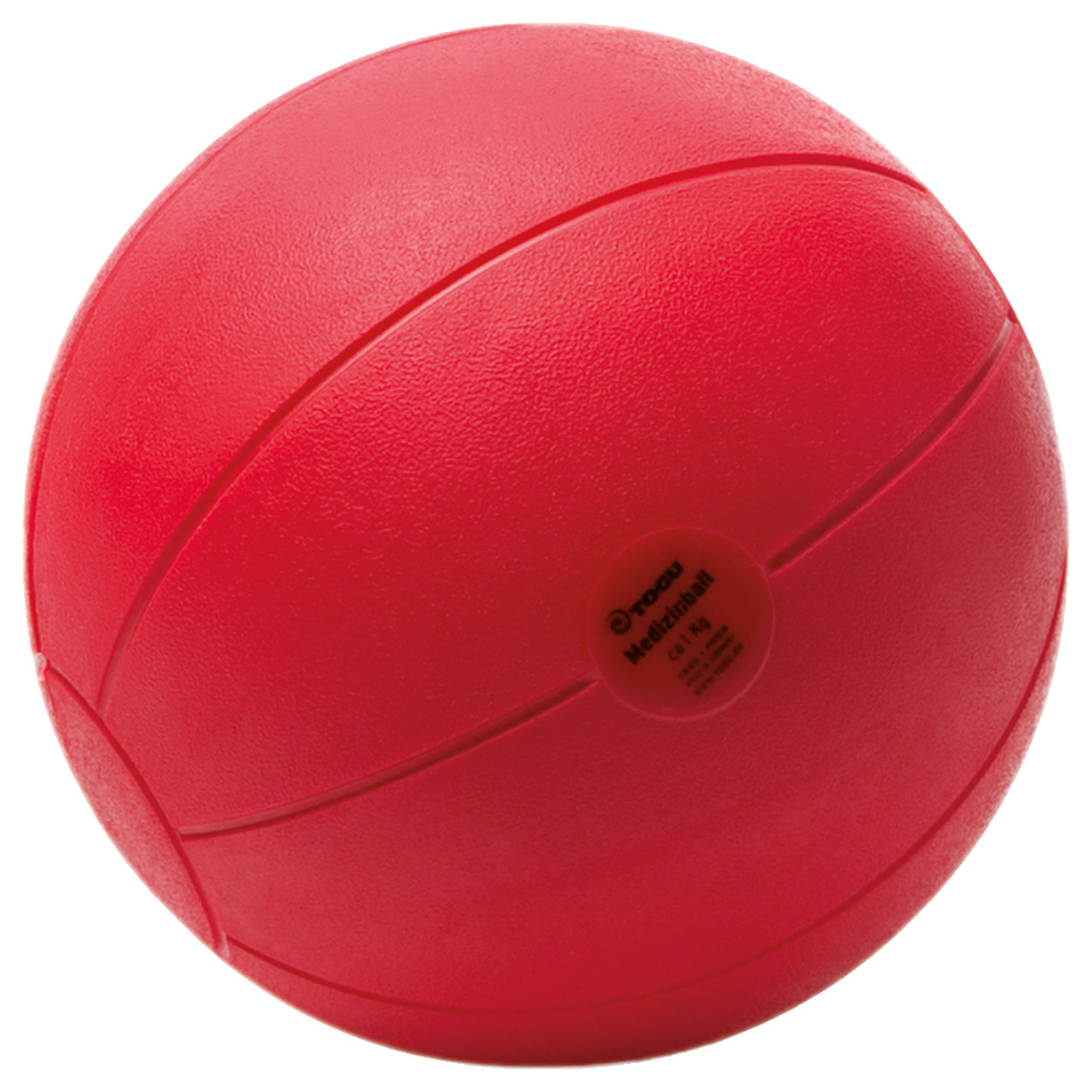 TOGU medicine ball made of Ruton, Ø 21 cm, 1 kg, red
