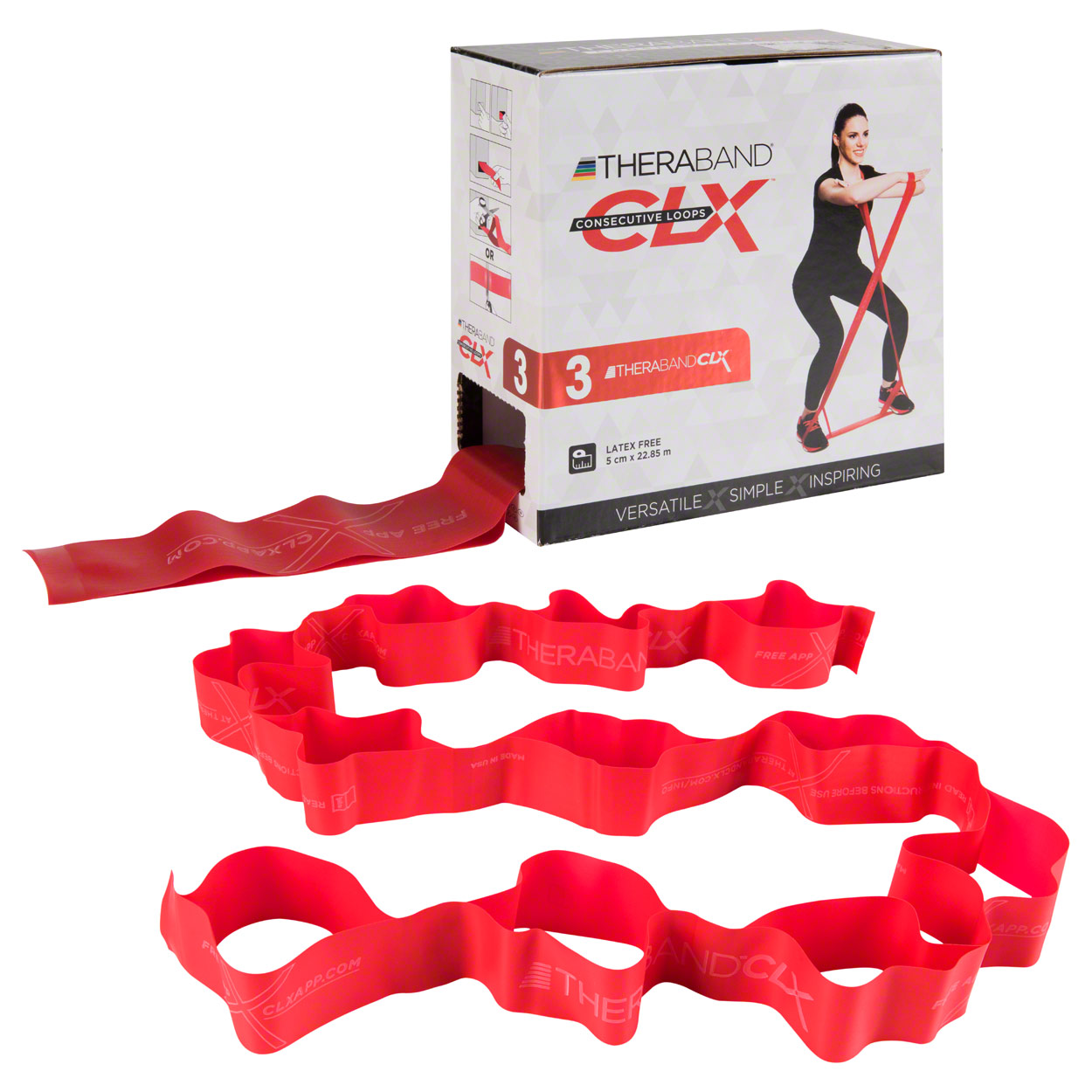 Thera-Band CLX ribbon, 22 m, medium, red - buy online | Sport-Tec