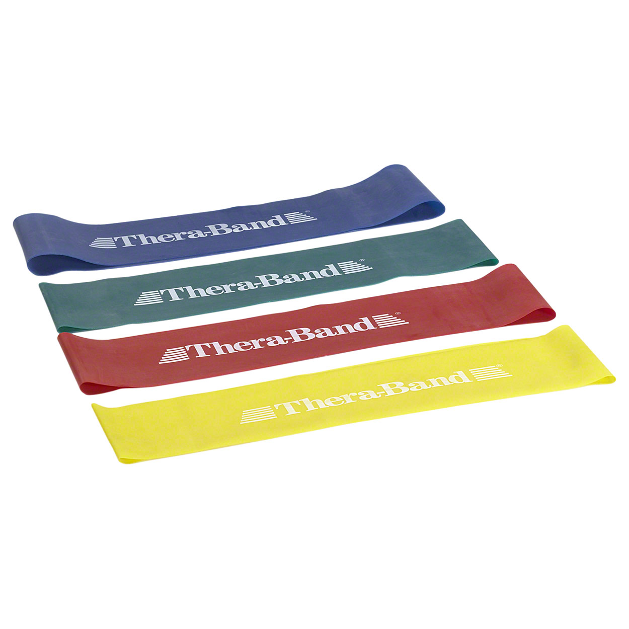 Thera-Band loop set of 4, ø 20 cm, 7,6x30,5 cm, each 1x yellow, red ...