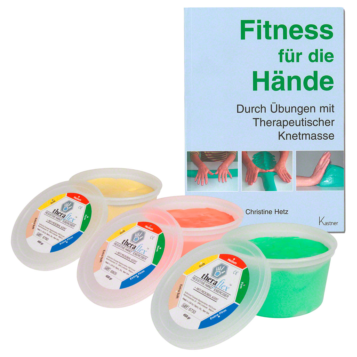 Theraflex therapy plasticine 450 g, set of 3 incl. book - buy online ...