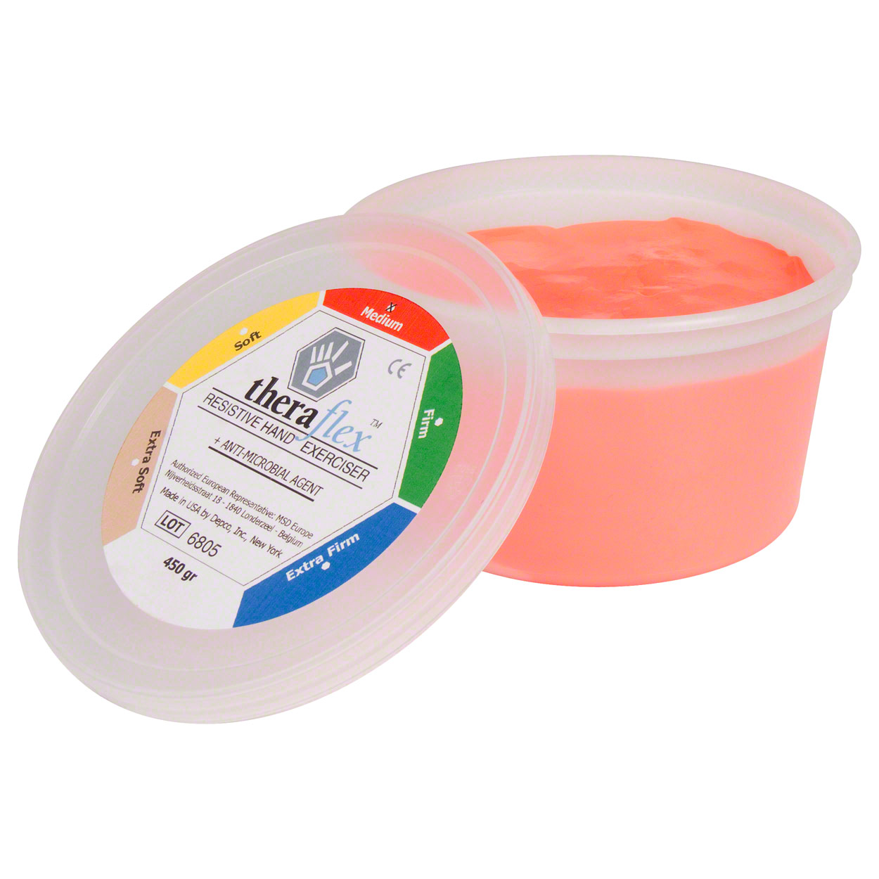Theraflex therapy plasticine medium, 450 g, red - buy online | Sport-Tec