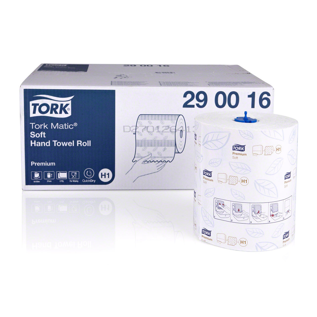 Tork roll paper towel H1, 6 rolls á 100 metres, soft, bright white ...