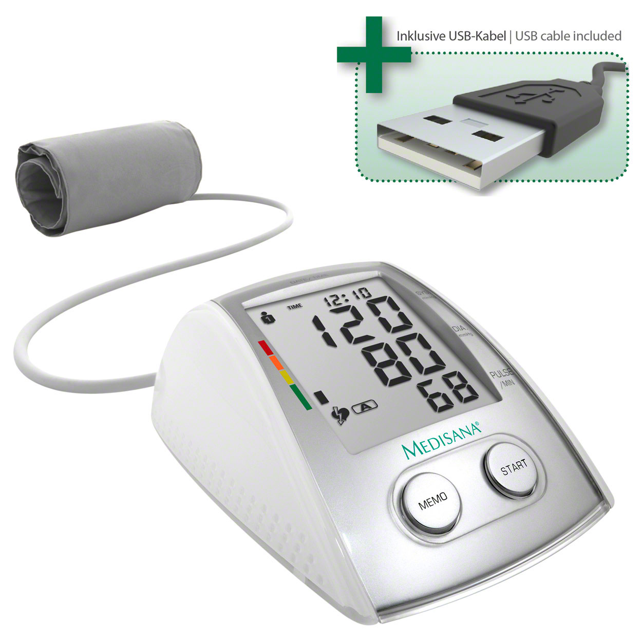 Upper arm blood pressure measuring device MTX, incl. USB - buy online ...