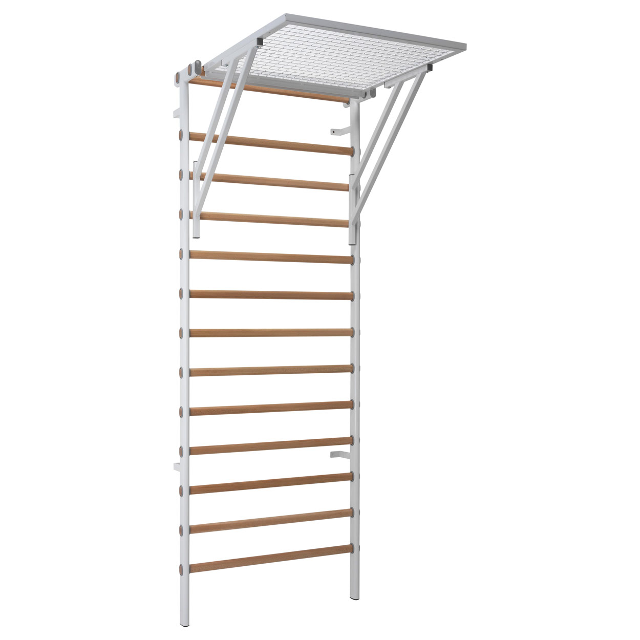 Wall bar set, 2-pieces, wall bar metal / wood incl. loop grid - buy ...