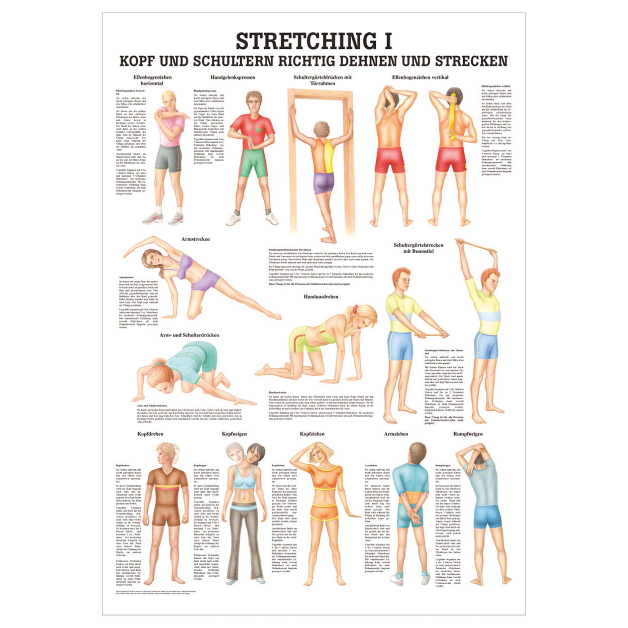 Wall chart - stretching I - , LxW 100x70 cm