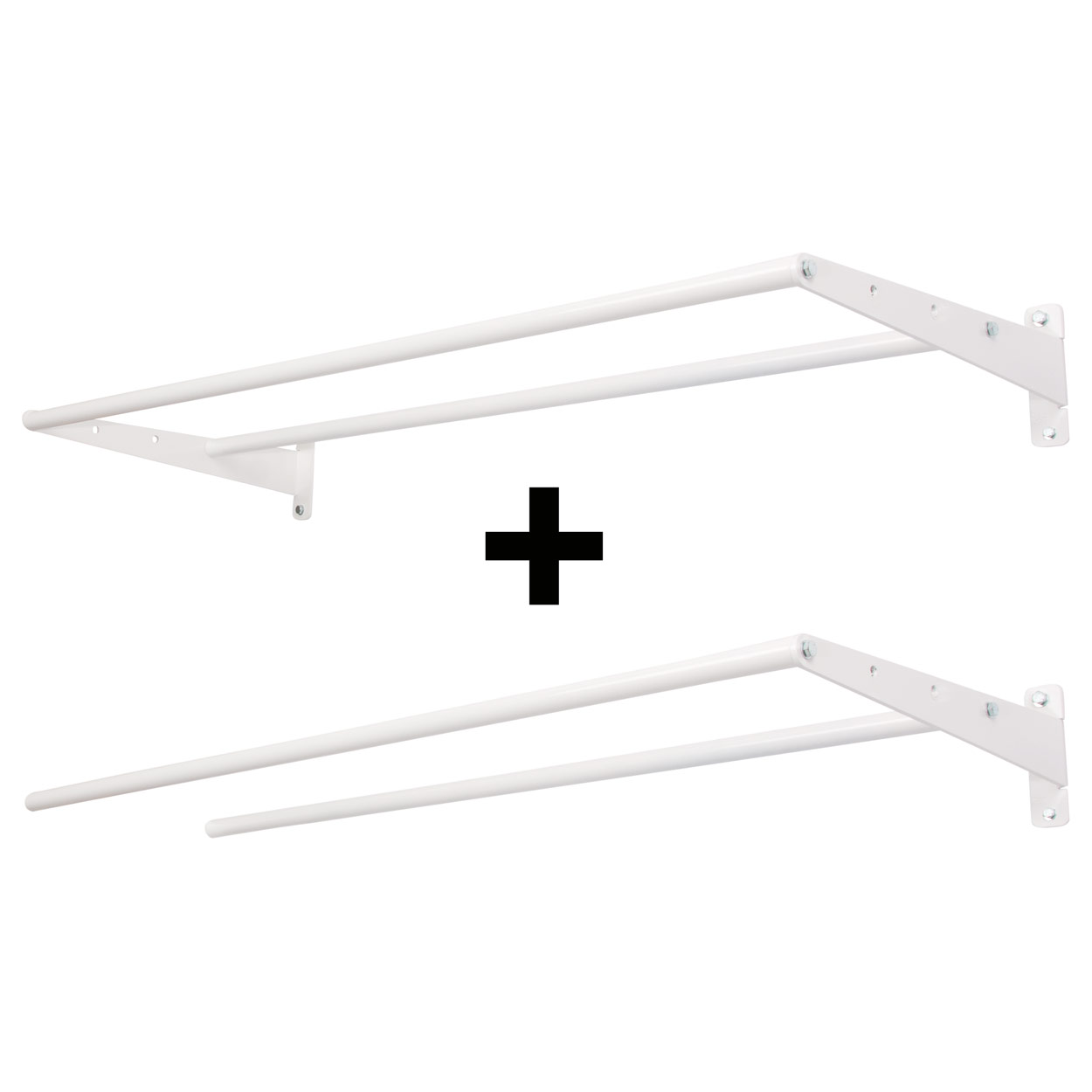 Wall mount Set, 2 bars, basic- and expansion module, 7-part, 125 cm ...