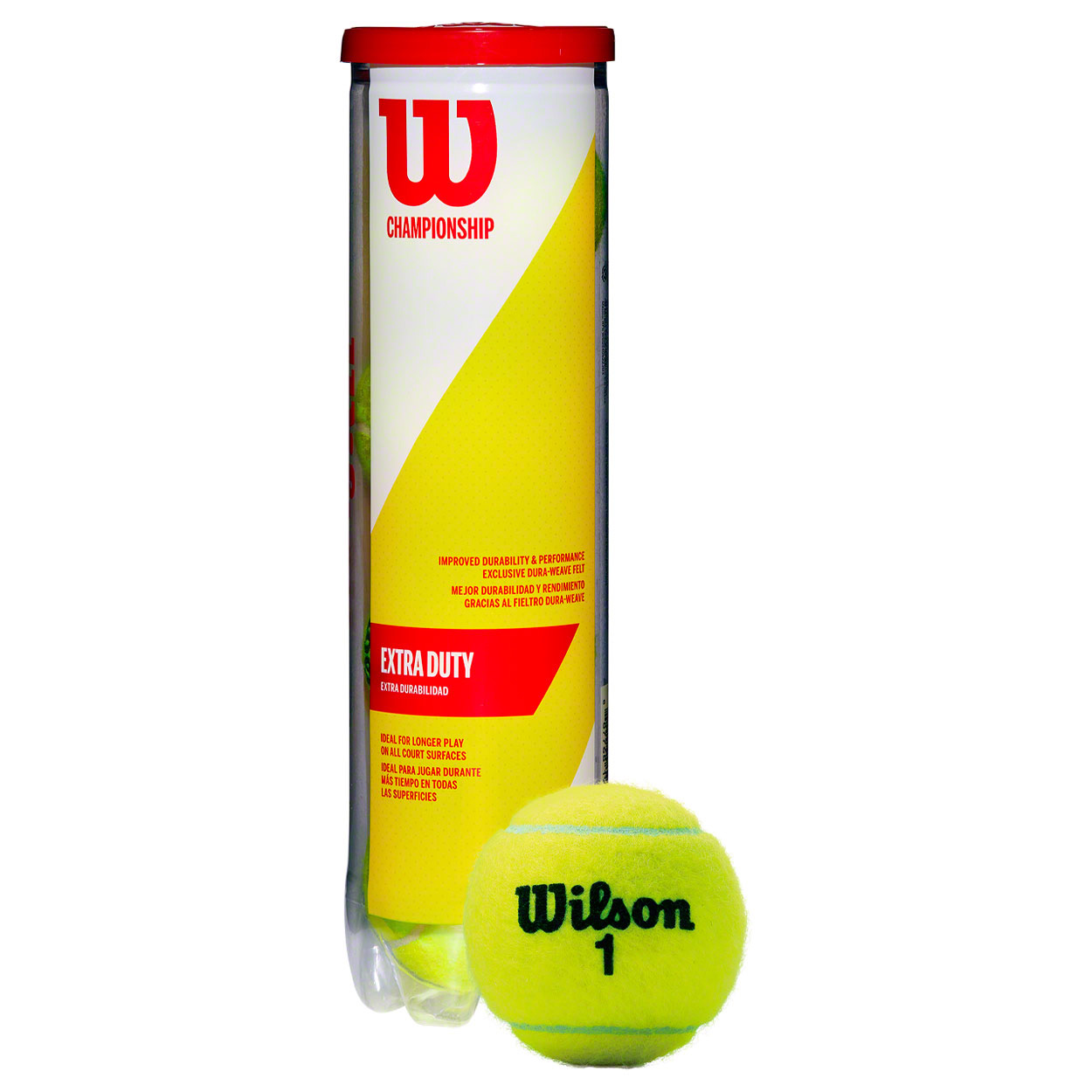 Wilson Tennisball CHAMPIONSHIP EXTRA DUTY, 4er Dose