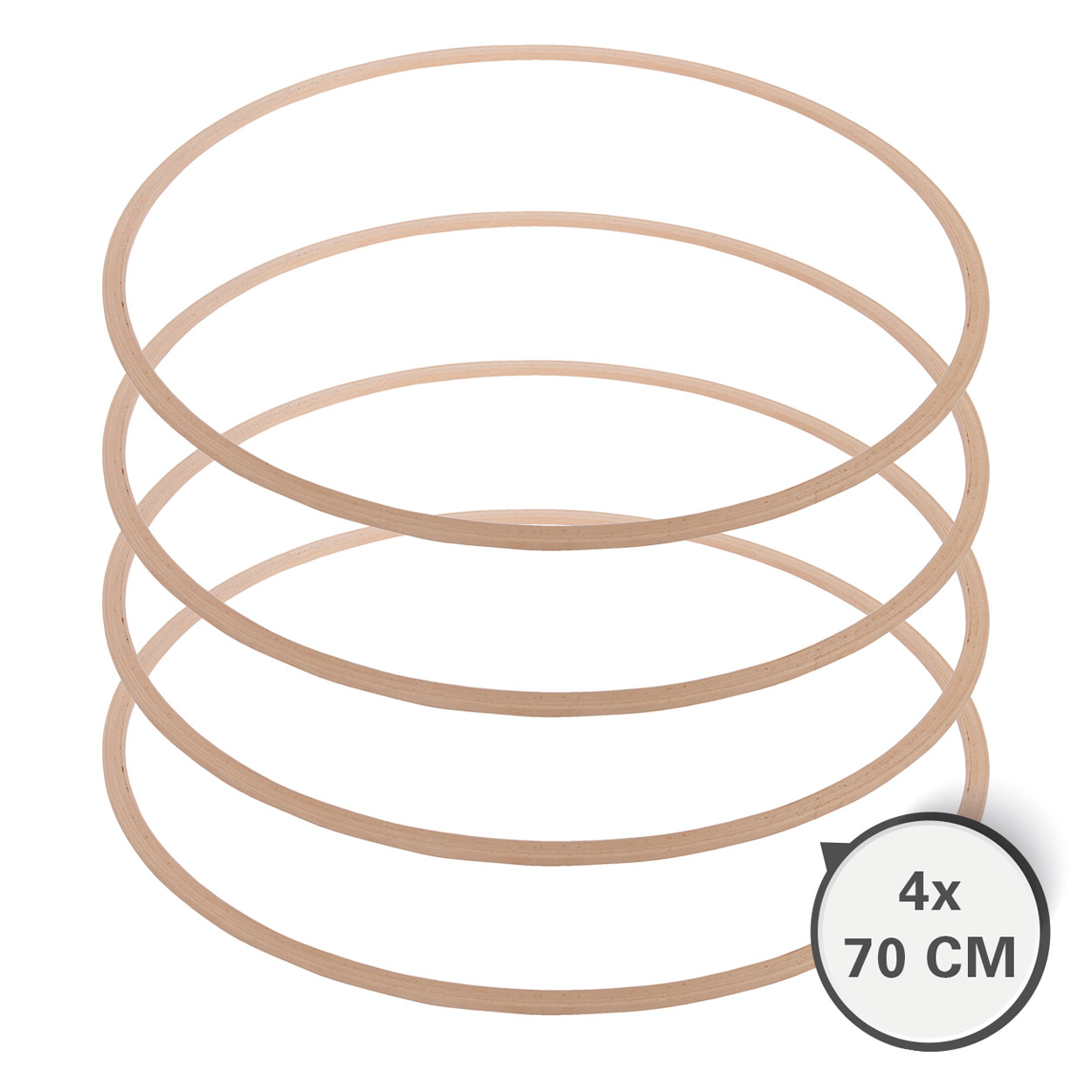 wooden gymnastics hoops, set of 4, Ø 70 cm - buy online | Sport-Tec