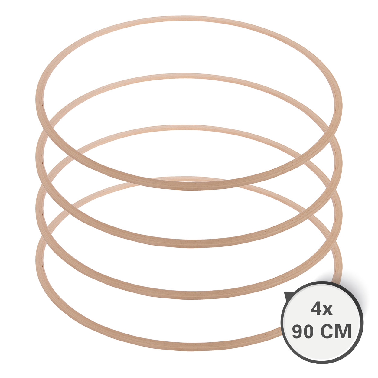 wooden gymnastics hoops, set of 4, Ø 90 cm - buy online | Sport-Tec