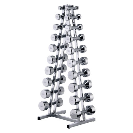 Chrome dumbbell rack with 10 pairs of dumbbells, 1-10 kg, LxWxH ...