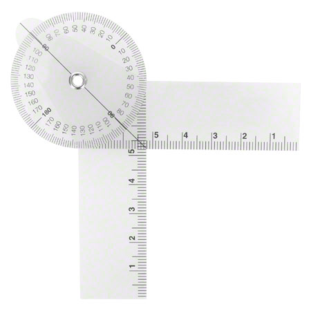 Finger protractor, leg length 8 cm, transparent buy online | Sport-Tec